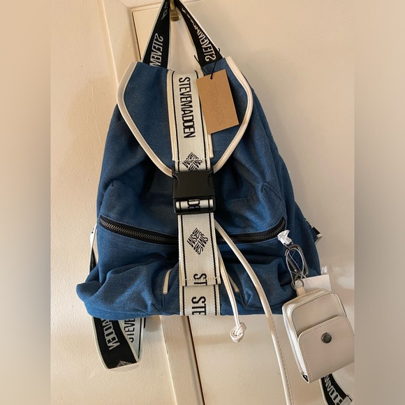 Steve Madden | Bags | Steve Madden Bwebby Denim Backpack New ...